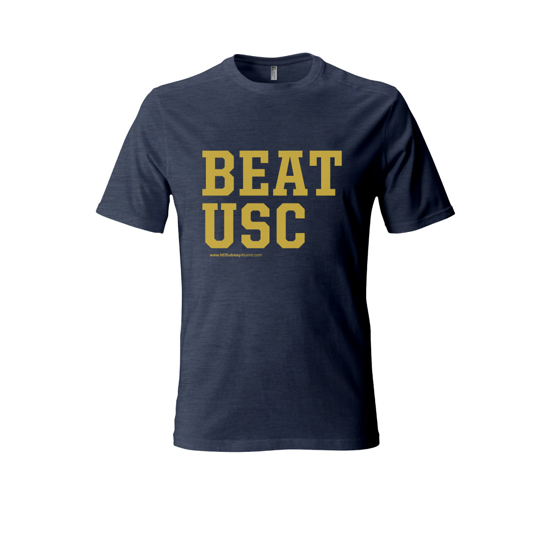 Beat USC T-Shirt Navy – ND Subway Alumni