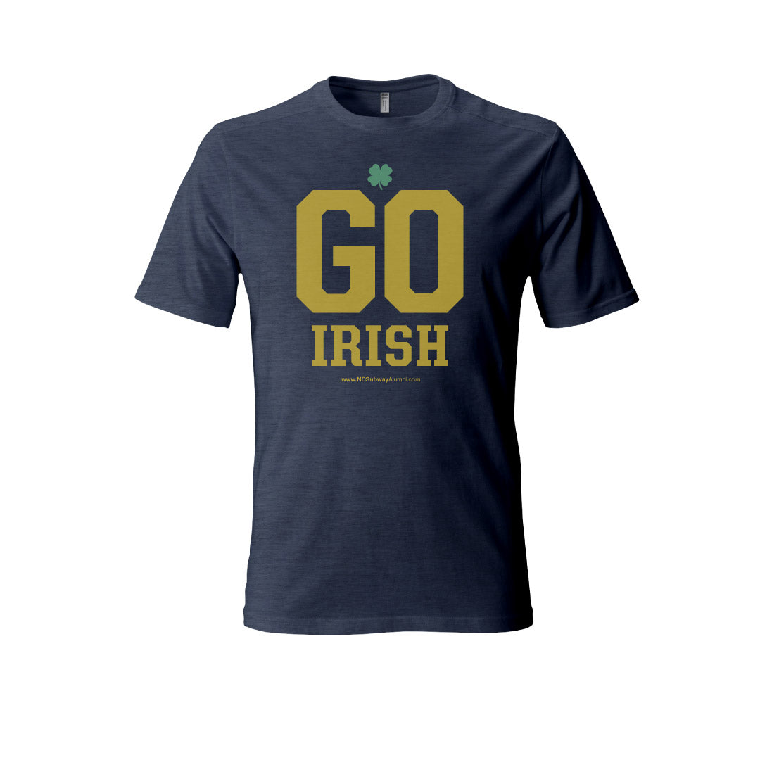 Go Irish Block T-Shirt Navy – ND Subway Alumni
