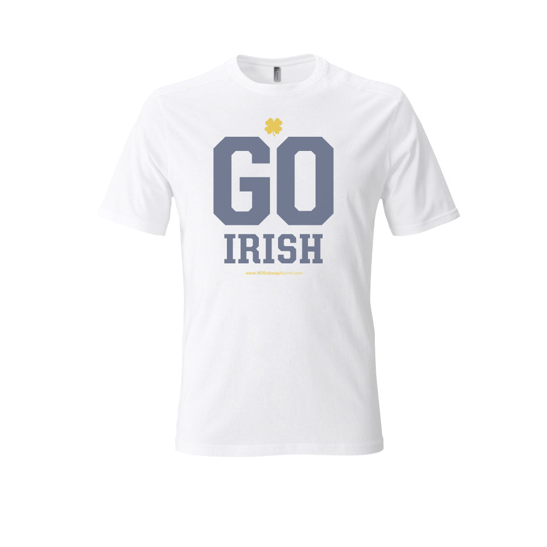 Go Irish Block T-Shirt White – ND Subway Alumni