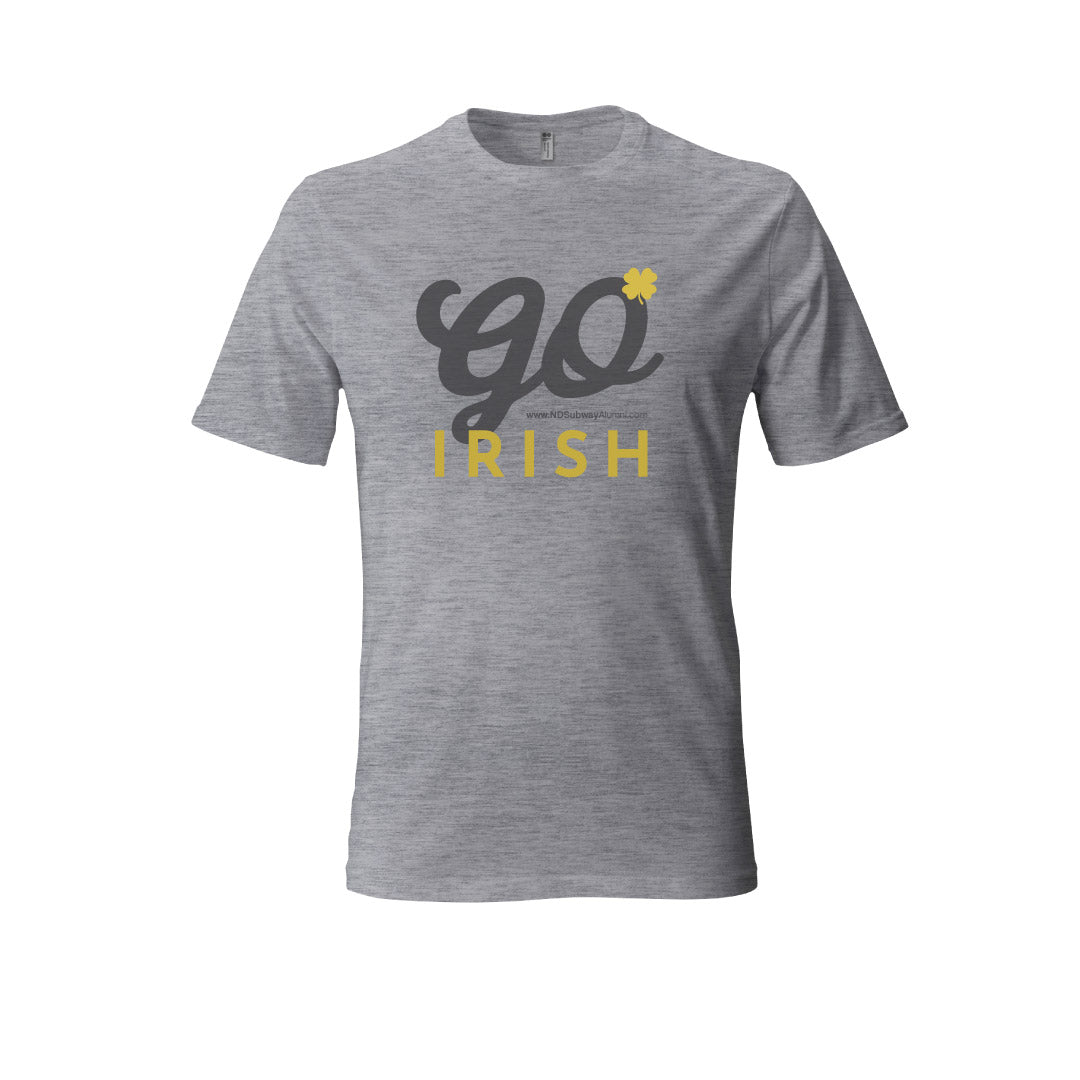 Go Irish Script T-Shirt Heather – ND Subway Alumni